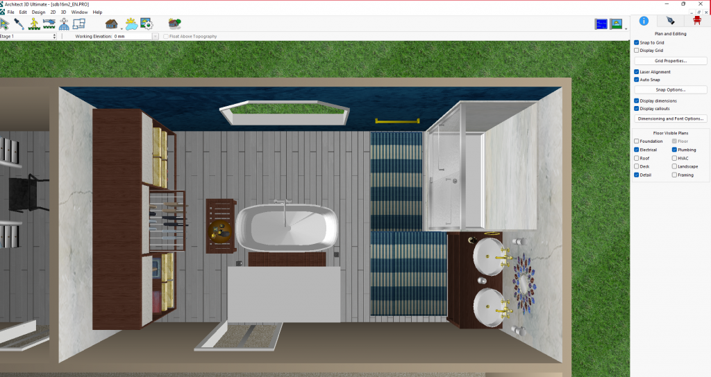 Designing a bathroom layout with Architect 3D - Architect 3D