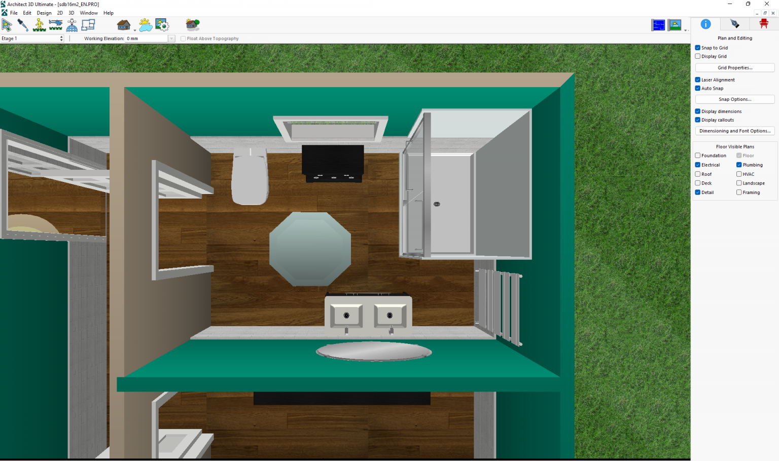 Designing a bathroom layout with Architect 3D - Architect 3D